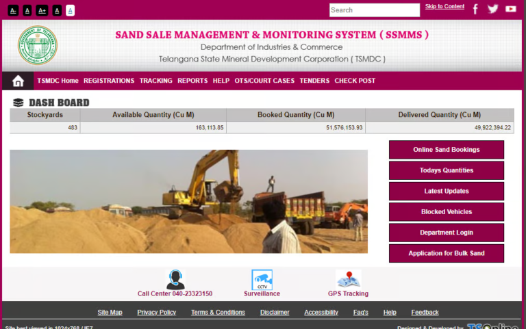 TS Sand Booking (SSMMS): SSMMS Telangana Sand Booking Portal ...
