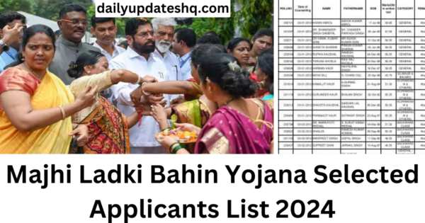 Majhi Ladki Bahin Yojana Selected Applicants List 2024: Check if Your Form is Accepted or Not ...
